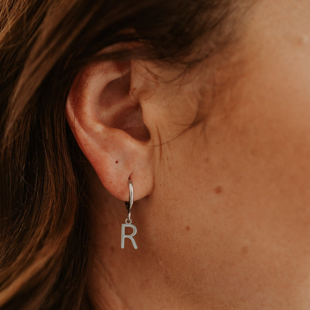 Letter Hoop PAIR - RRP $35 – Katyb Jewellery Design